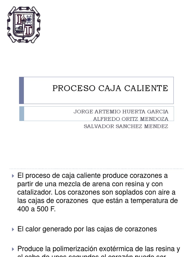 Proceso Caja Caliente | PDF | Formaldehído | Aluminio