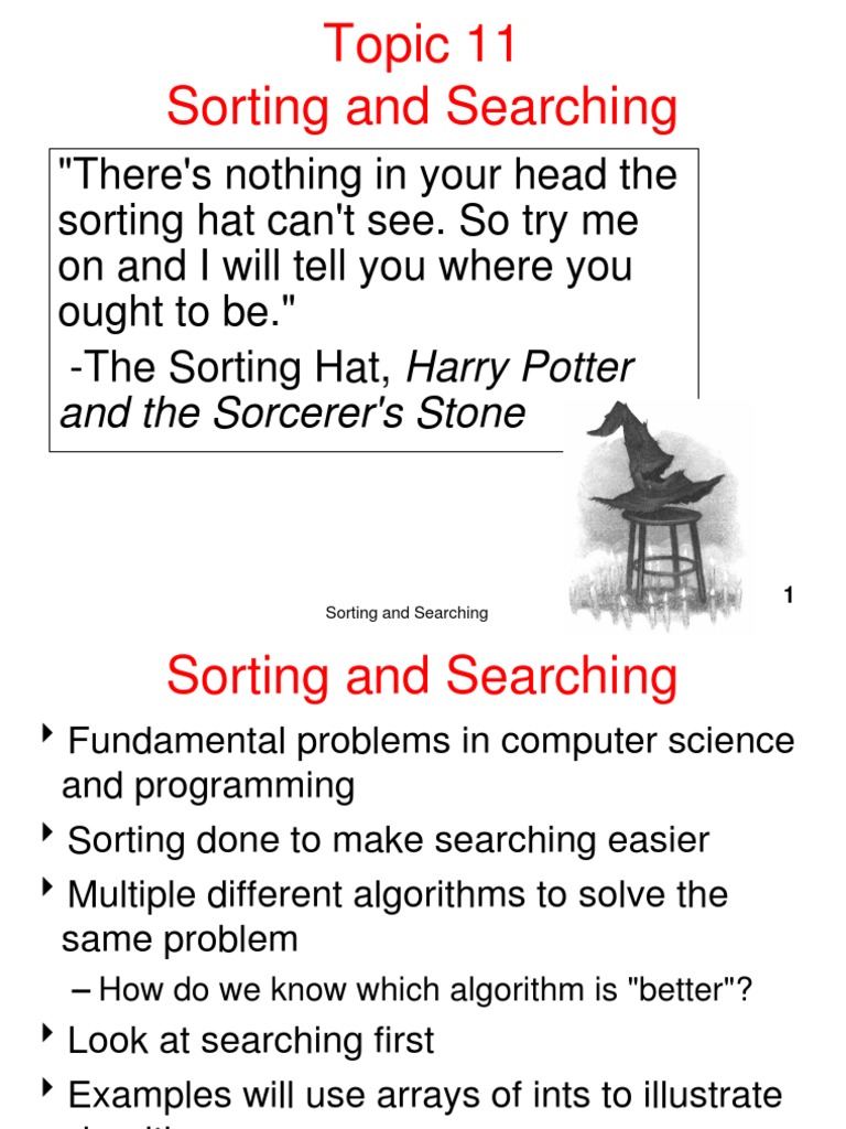 Sorting and Searching | PDF | Discrete Mathematics | Algorithms