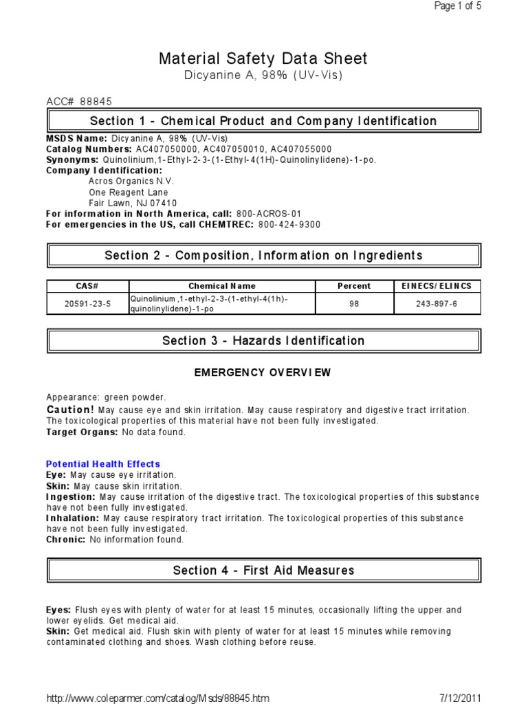 Dicyanine A | PDF | Chemical Substances | Chemistry