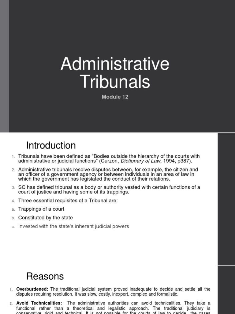 Administrative Tribunals | PDF | Supreme Courts | Judiciaries