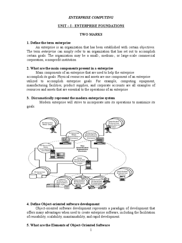 Ec Two Marks Unit-I | PDF | Component Object Model | Component Based Software Engineering
