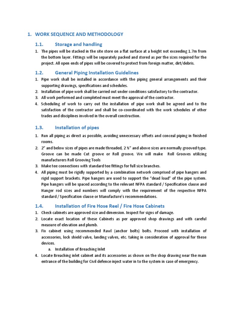Fps Methodology | PDF | Pipe (Fluid Conveyance) | Fire Sprinkler System