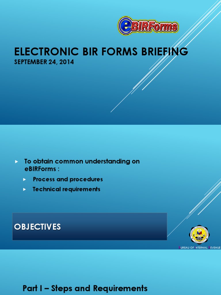 eBIR Forms | PDF | Internal Revenue Service | Online And Offline