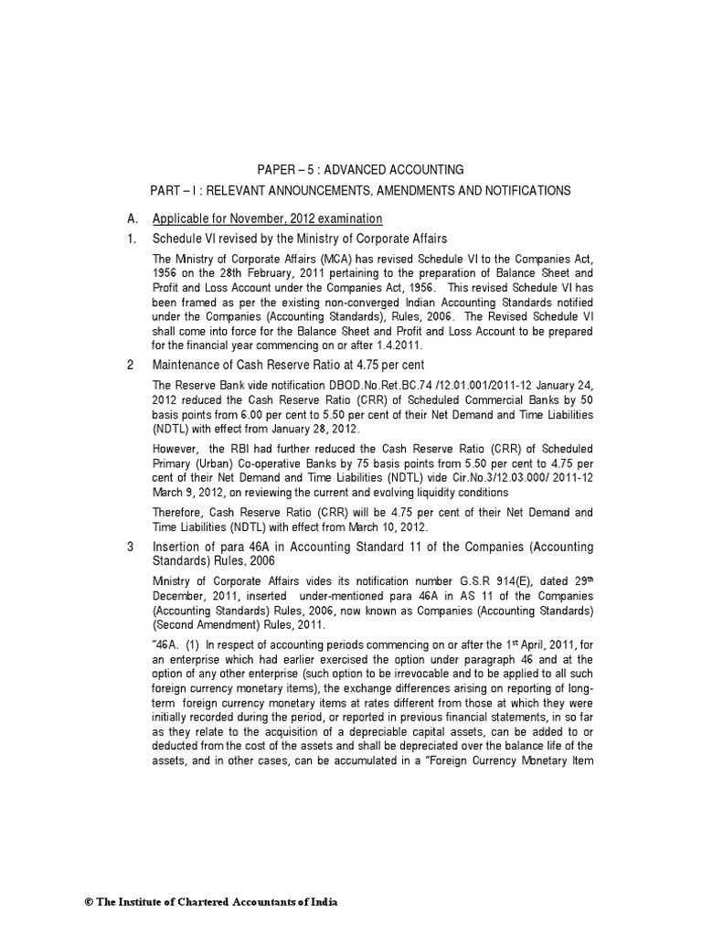 © The Institute of Chartered Accountants of India | PDF | Equity ...