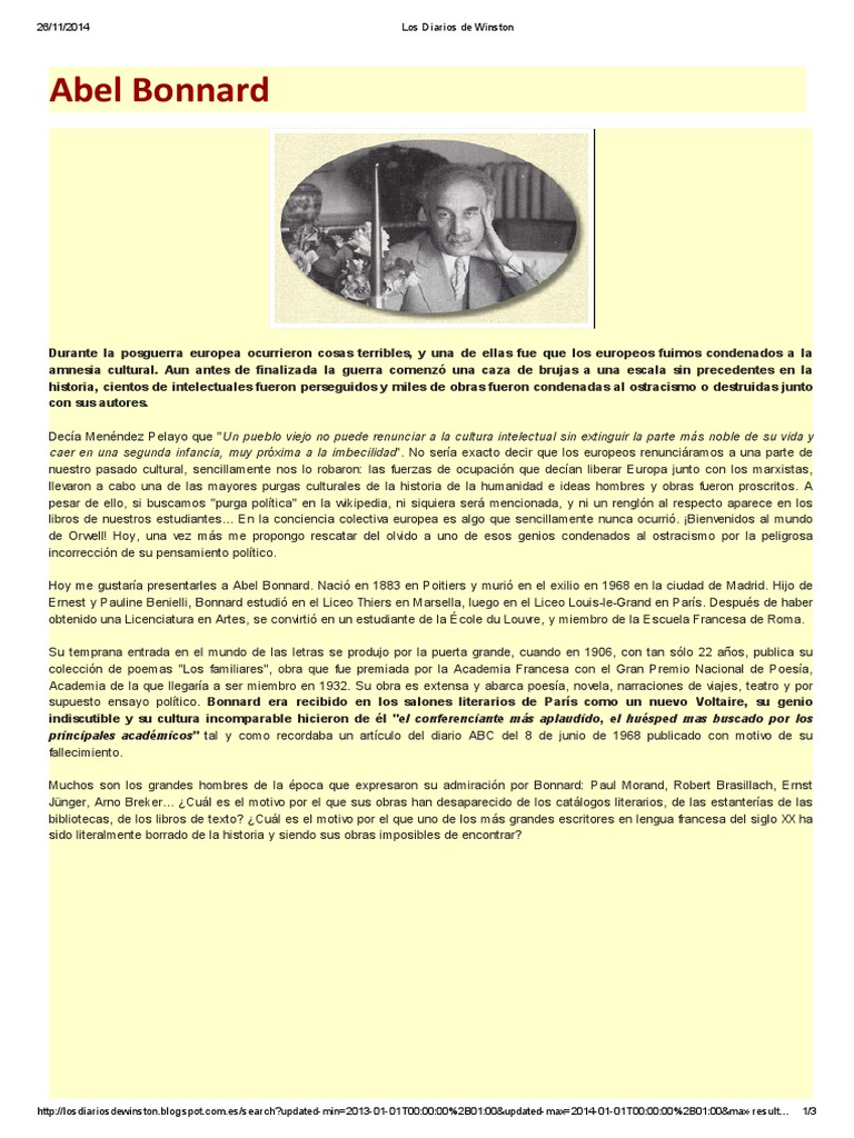 Abel Bonnard | PDF | Pena capital | Intelectual