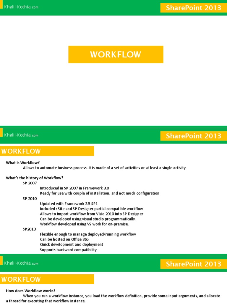 Sp2013 Workflow | PDF | Share Point | Computer Networking