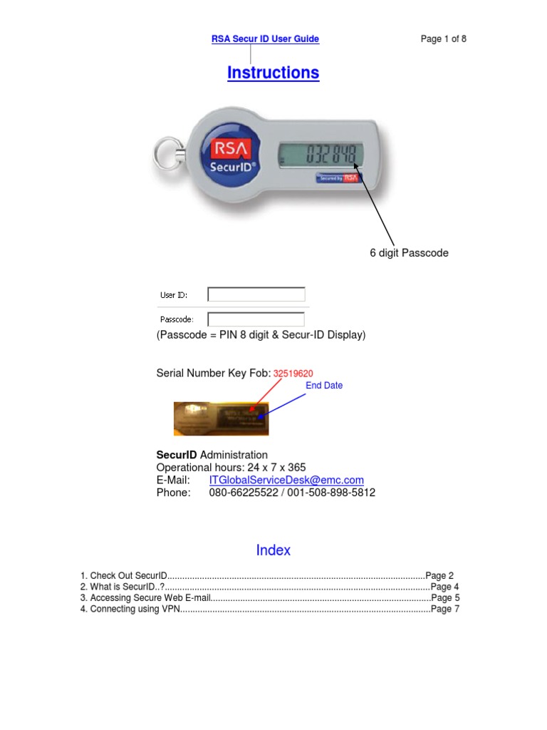 RSA SecurID FOB_User Guide | Password | Personal Identification Number