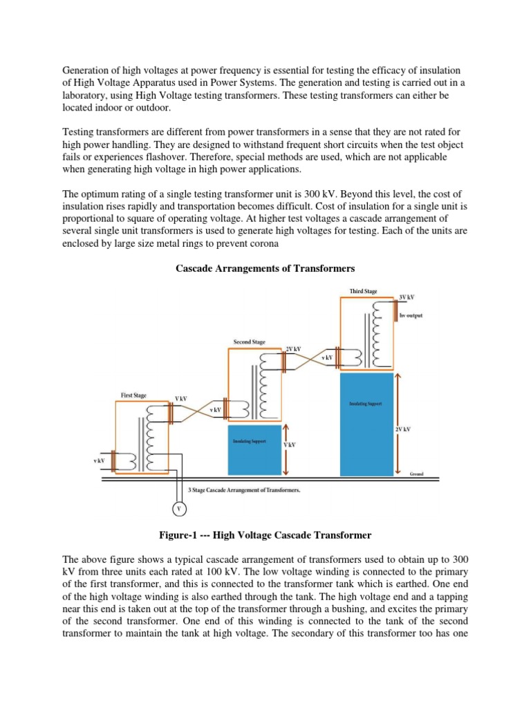 Cascade Transformer | Transformer | Insulator (Electricity)