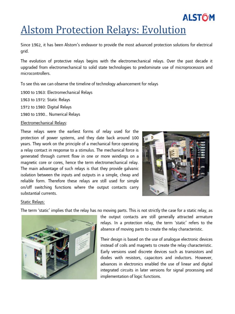 Evolution of Protection Relays From Alstom | PDF | Digital Signal ...