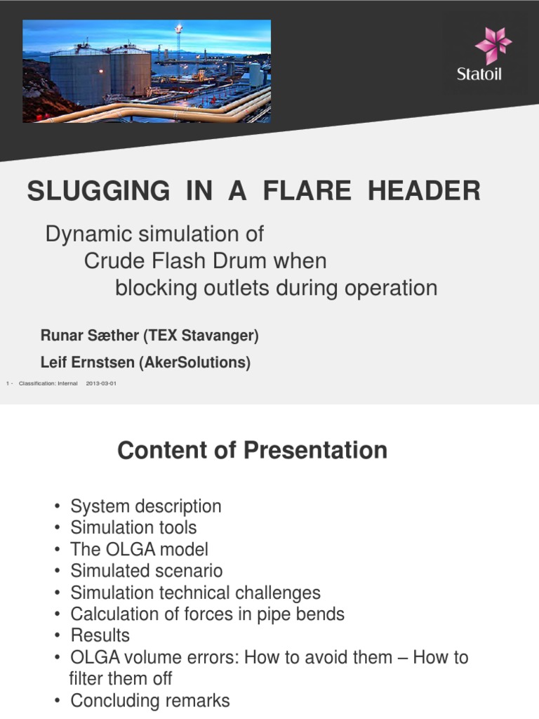 Slugging in A Flare Header | PDF | Pump | Liquids