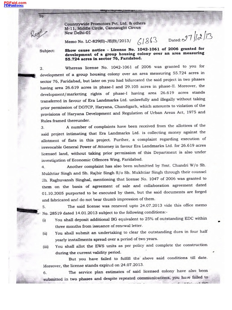 Show Cause Notice & Reply | PDF