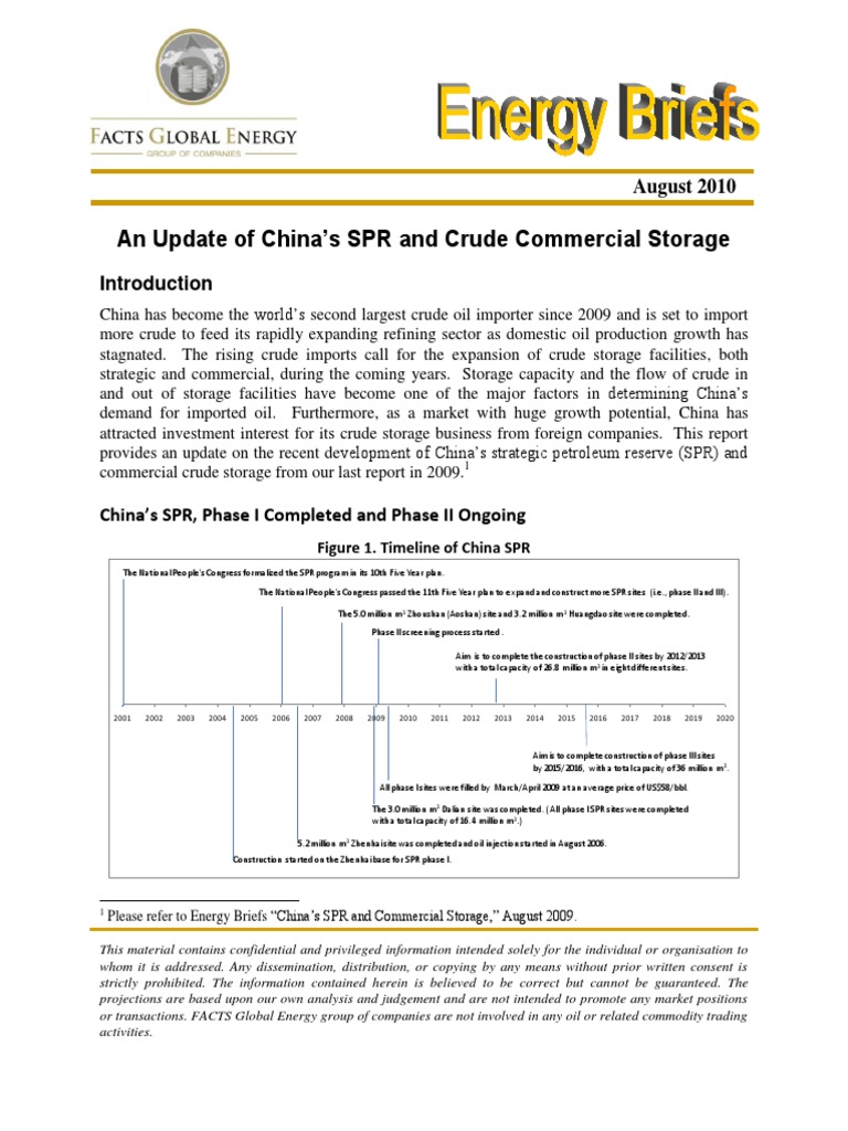 ENERGY BRIEF-China's SPR and Crude Commercial Storage | PDF | Fossil ...