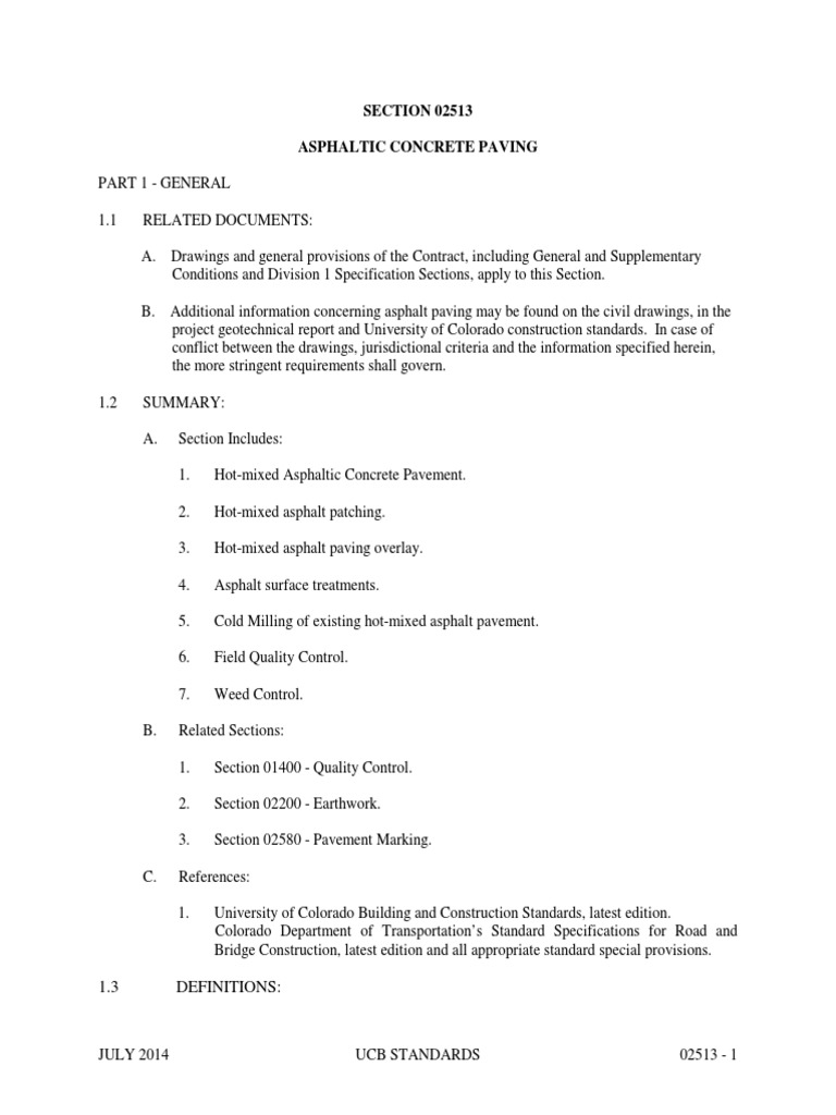 Asphalt Concrete Paving | PDF | Road Surface | Specification (Technical ...