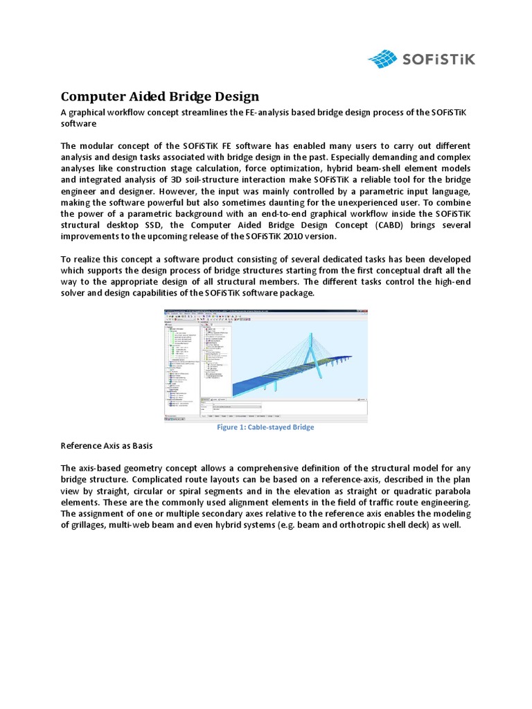 Computer Aided Bridge Design: Figure 1: Cable Stayed Bridge | PDF ...