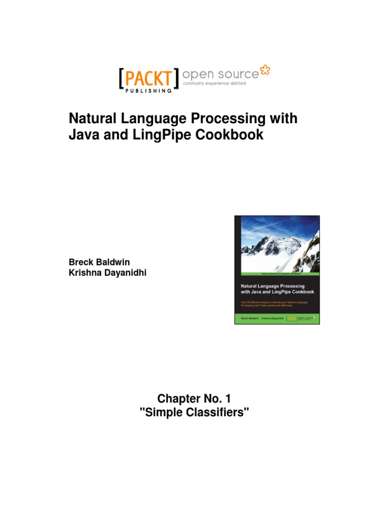 Natural Language Processing With Java and LingPipe Cookbook Sample ...