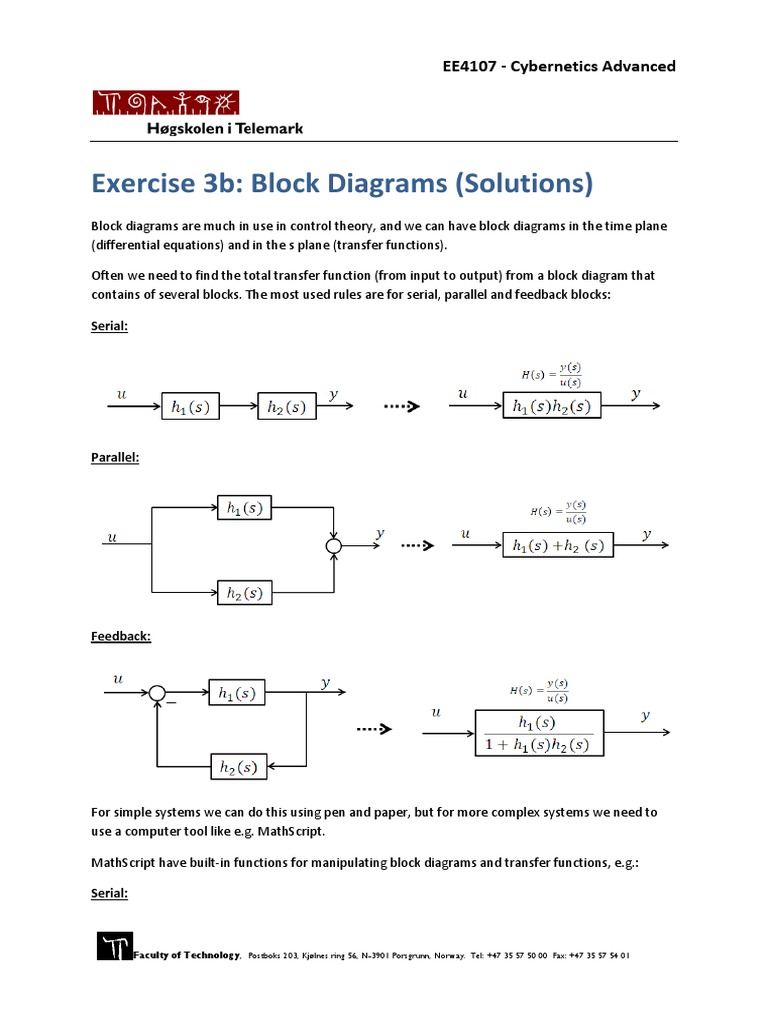 Block Diagrams - Solutions | PDF | Control Theory | Function (Mathematics)