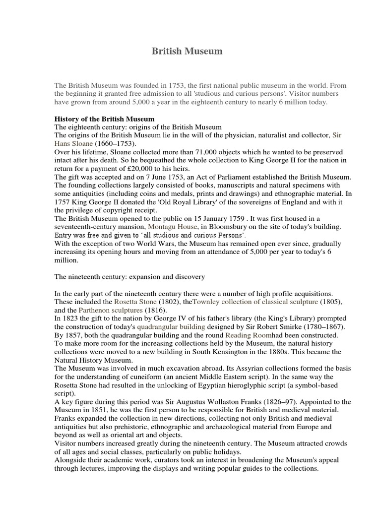 British Museum Pdf British Museum Museum
