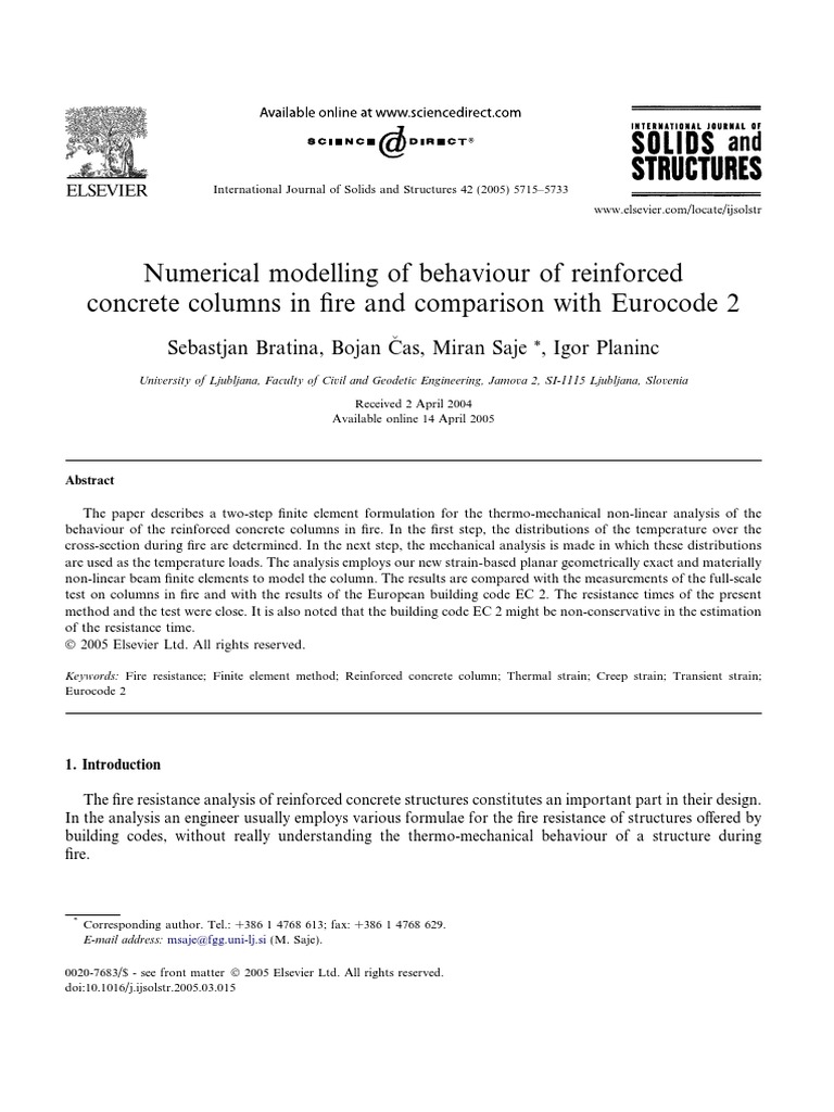 Numerical Analysis | PDF | Stress (Mechanics) | Strength Of Materials