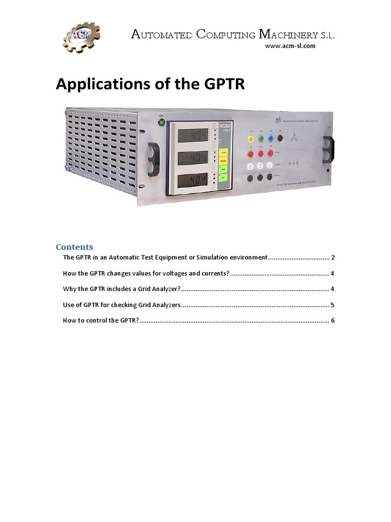 Applications of The GPTR | PDF | Microsoft Excel | Programmable Logic Controller