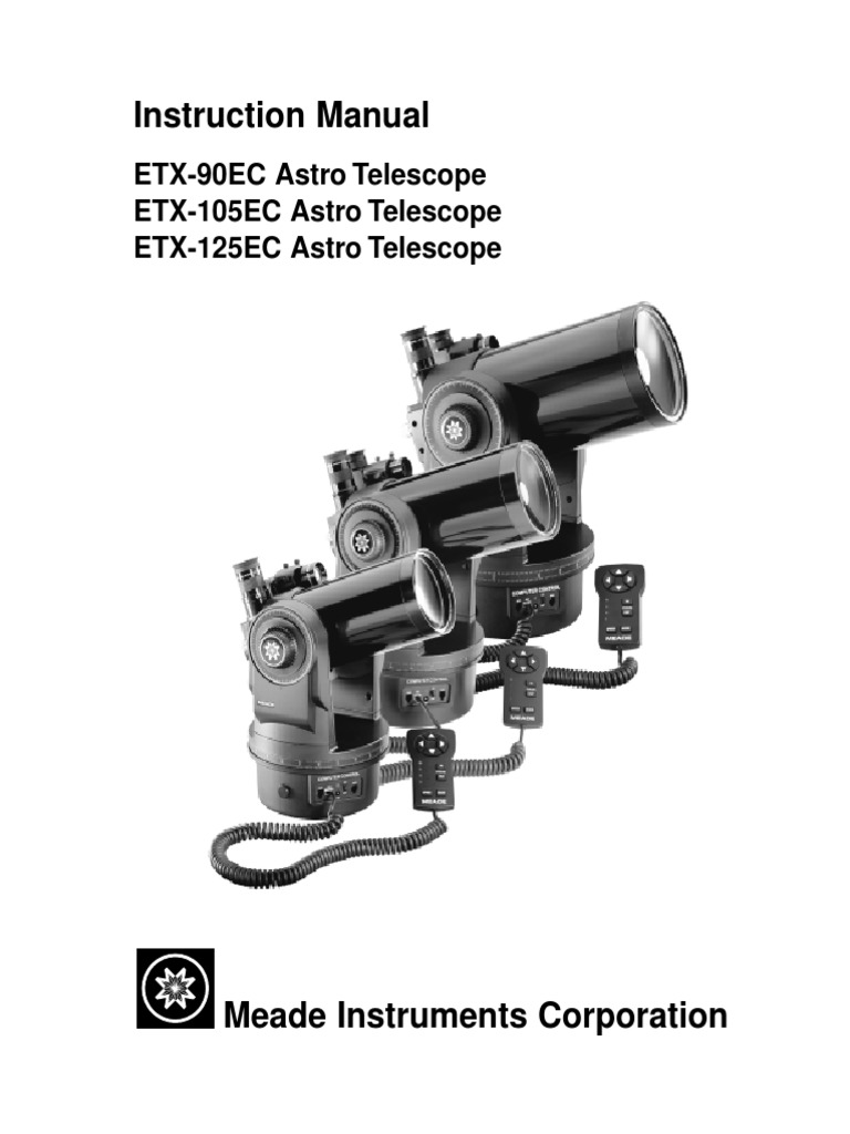 Meade ETX EC 90 Manual | Download Free PDF | Longitude | Latitude