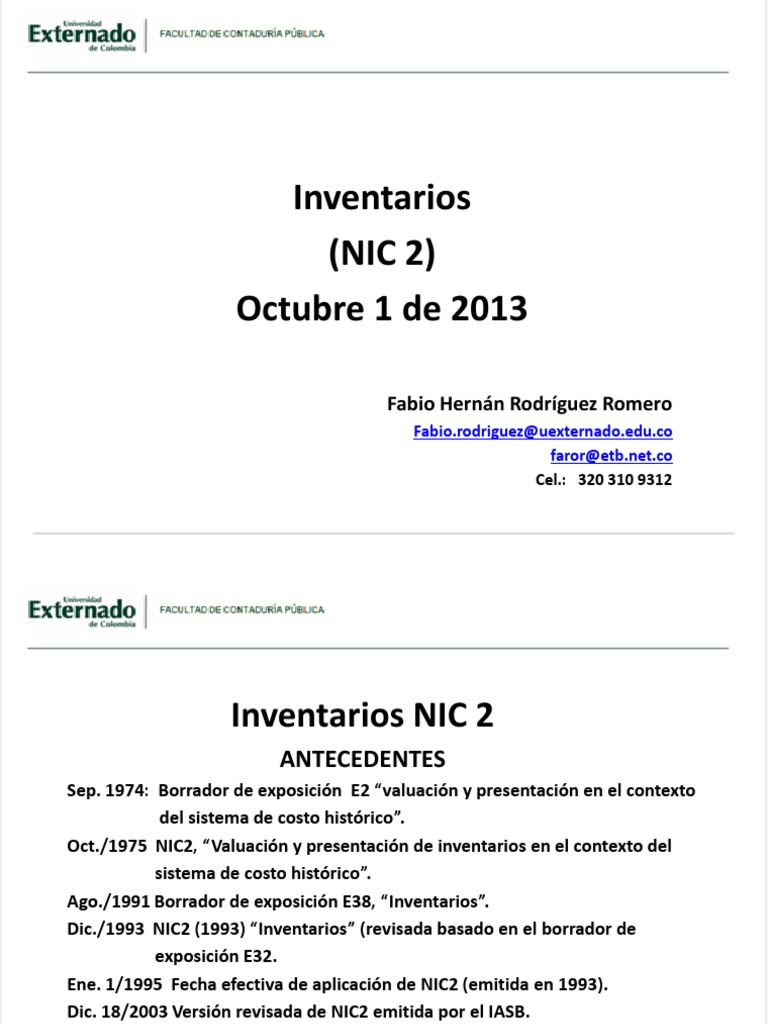 NIC 2 INVENTARIOS (1) (1) | normas internacionales de INFORMACION ...