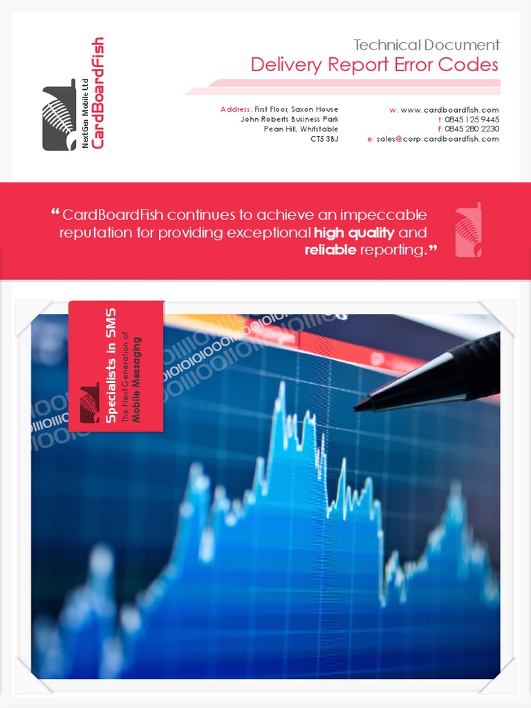 CardBoardFish Delivery Report Error Codes PDF | PDF | Short Message ...