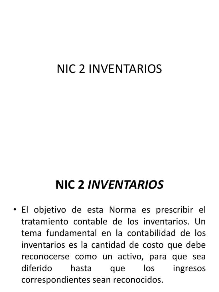 Guía sobre la NIC 2 y la medición de inventarios | PDF | Costo | normas ...