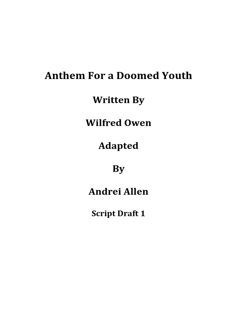 Anthem For Doomed Youth | PDF | Leisure | Sports