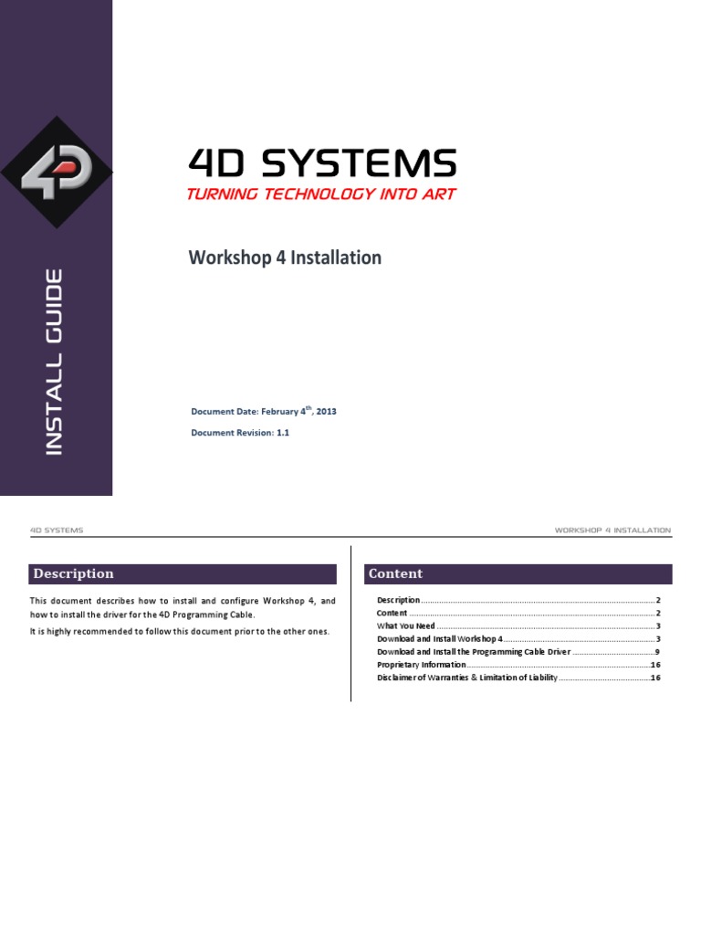 4D-Workshop-4-IDE Installguide R 1 1 | Download Free PDF | System Software | Computer Architecture