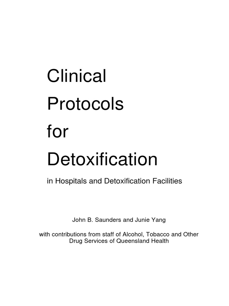 Clinical Protocol Detoxification | PDF | Substance Abuse | Substance ...
