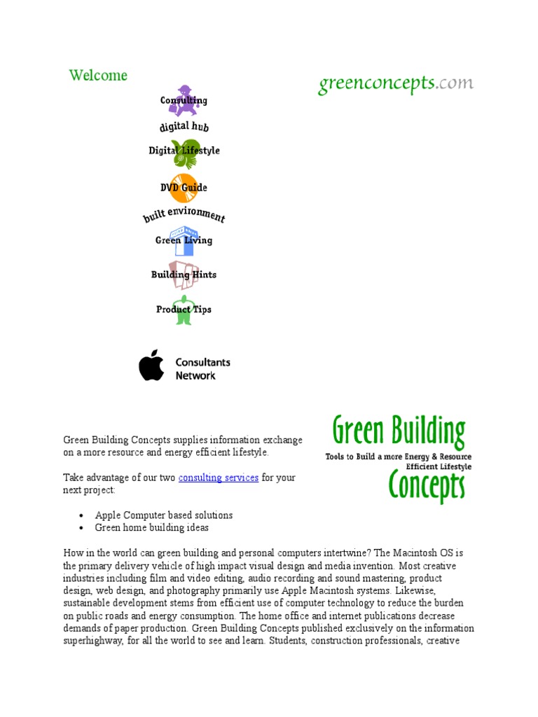 Concept Green Building | PDF | Green Building | Macintosh