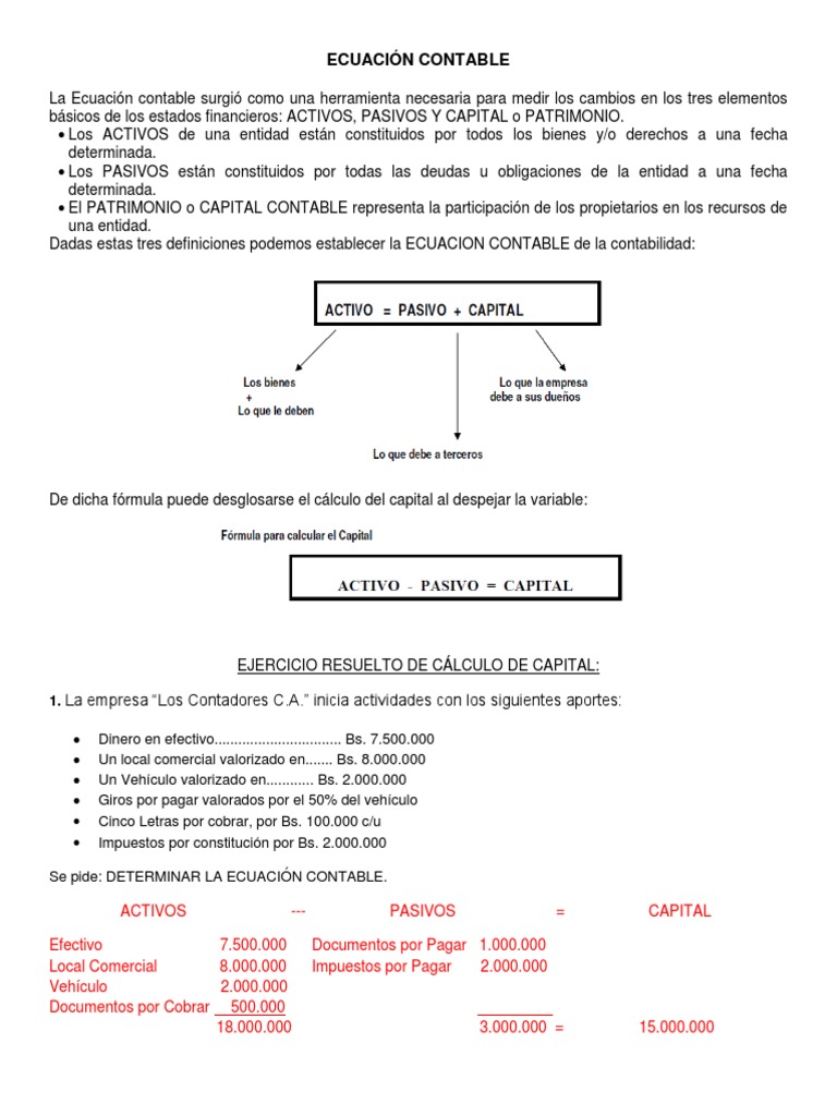 Tema III - Ecuación Contable | PDF | Contabilidad | Efectivo