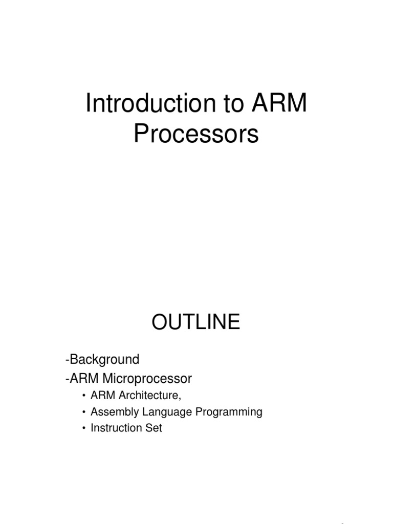 2-Introduction To ARM Architecture | PDF | Arm Architecture ...