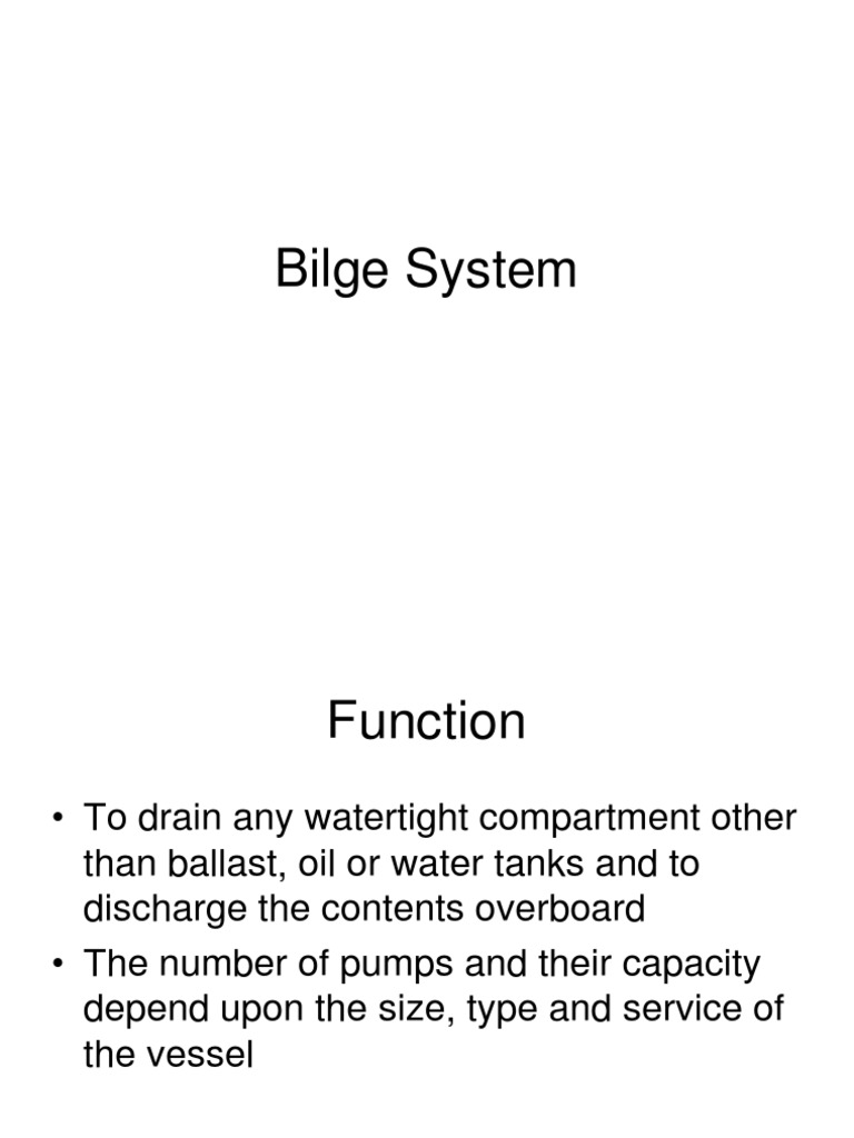 Bilge System in Ship | PDF | Pump | Ships