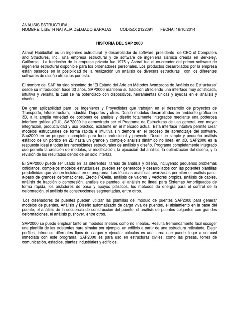 Historia Del Sap 2000 | PDF | Software | Informática