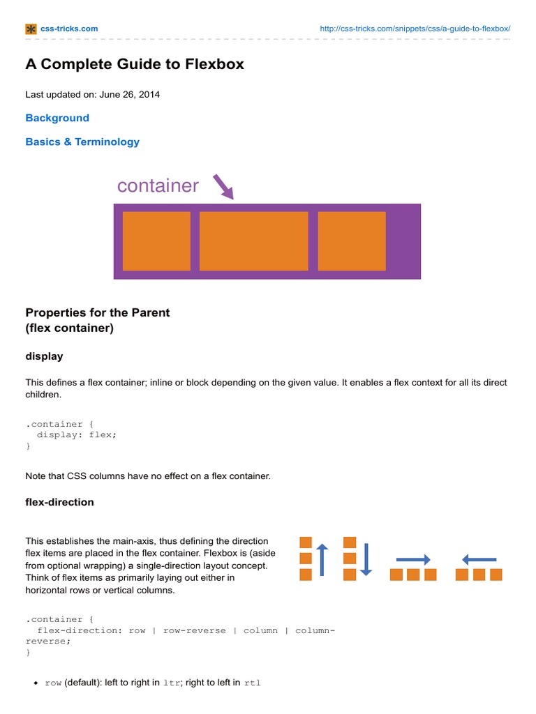 A Complete Guide To Flexbox | PDF | Computing | Software