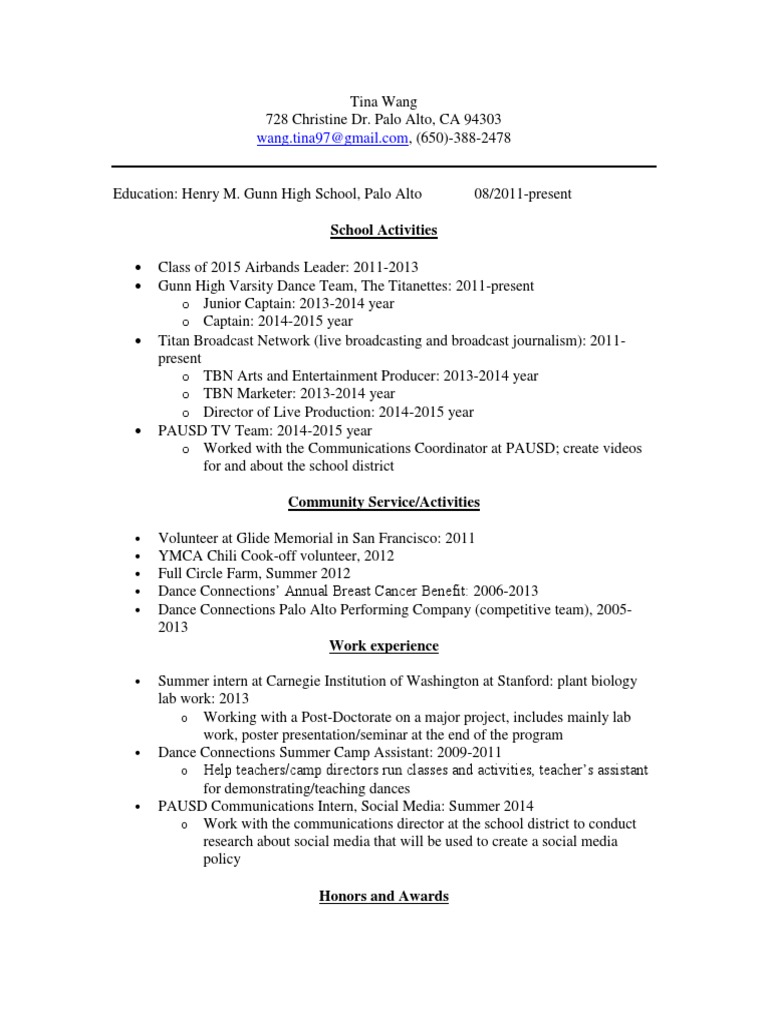 Tina Resume | PDF