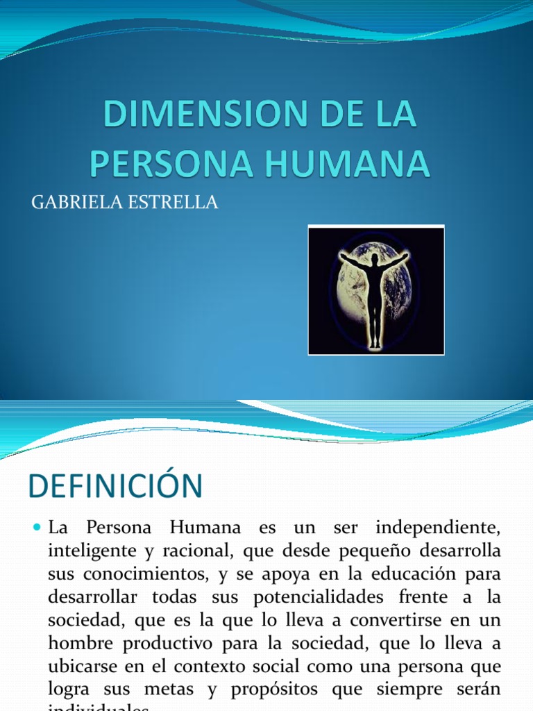 Dimension de La Persona Humana | PDF | Comportamiento | Las emociones