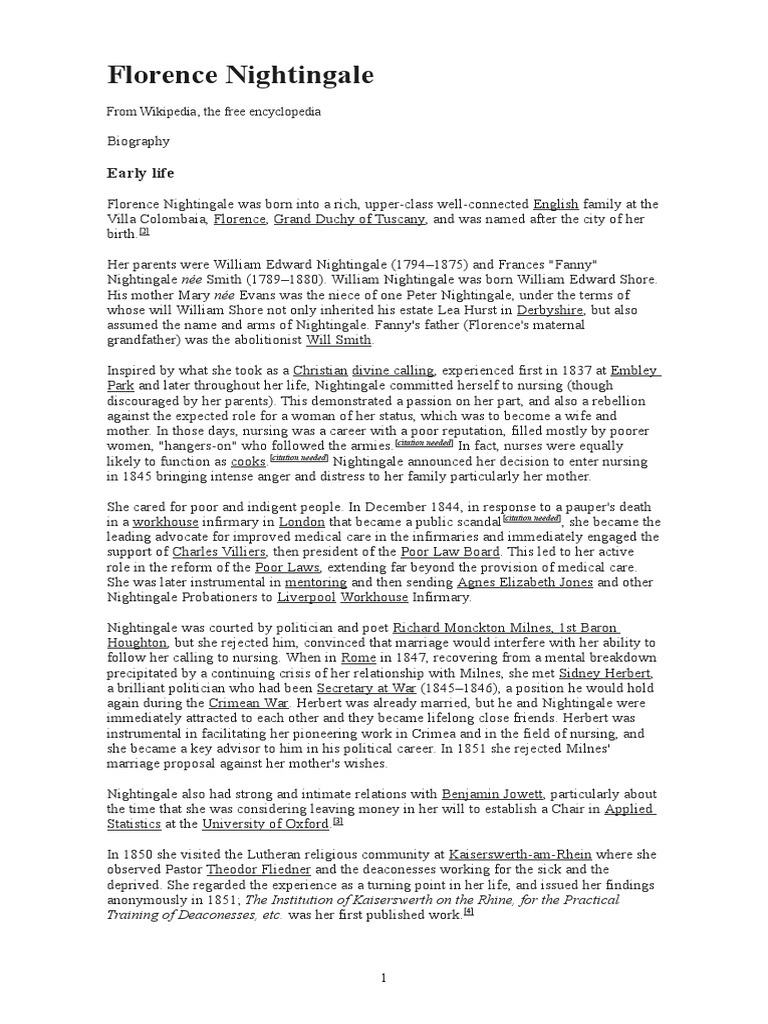 The Lady With A Lamp | PDF | Florence Nightingale | Hospital And Clinic