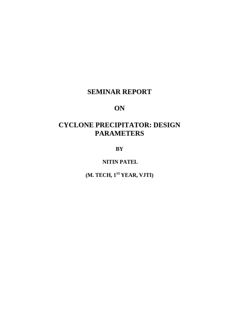 Cyclone Precipitator | PDF | Particulates | Force