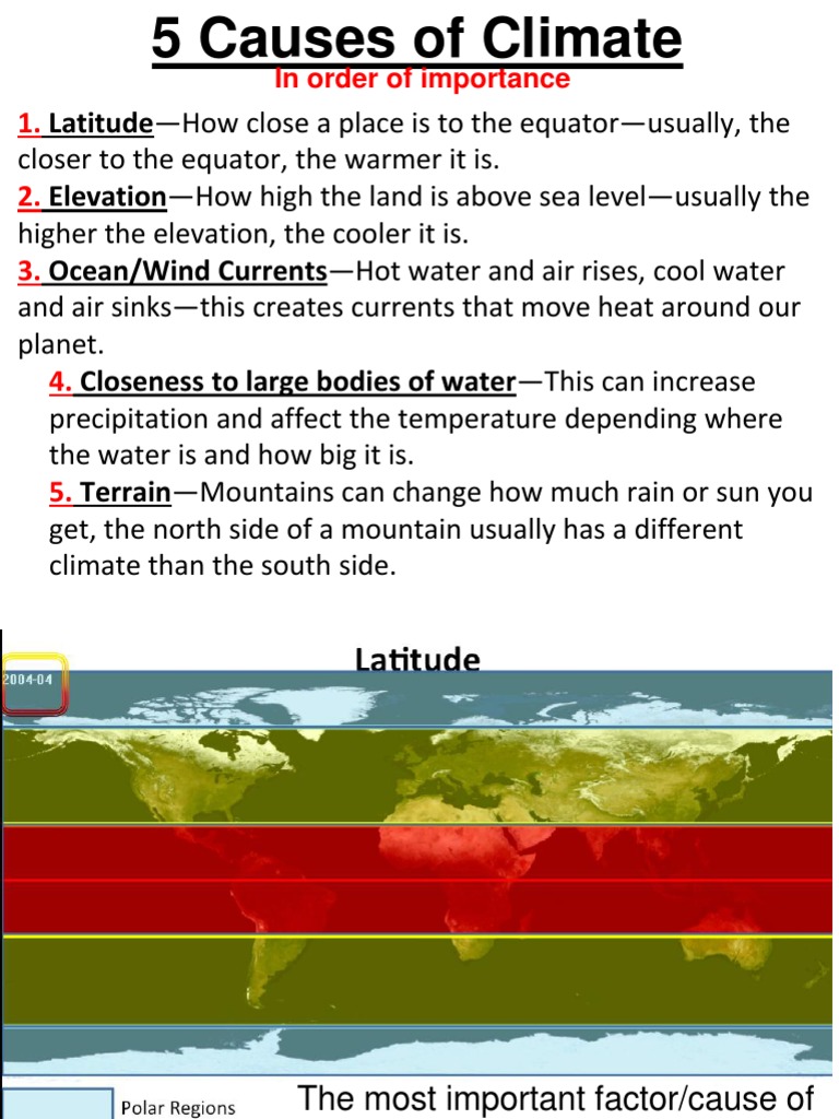 5 Key Factors Influencing Climate | PDF