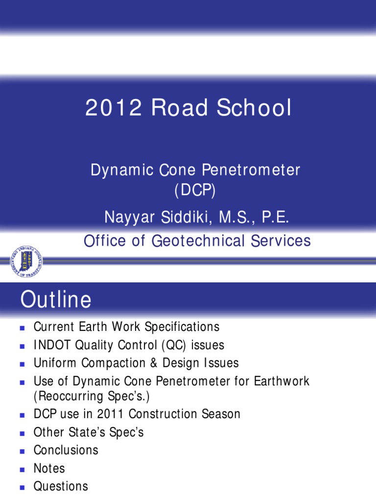 Dynamic Cone Penetrometer Overview | PDF | Soil | Materials