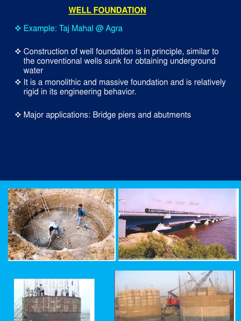 Well Foundation Construction Overview | PDF | Foundation (Engineering ...