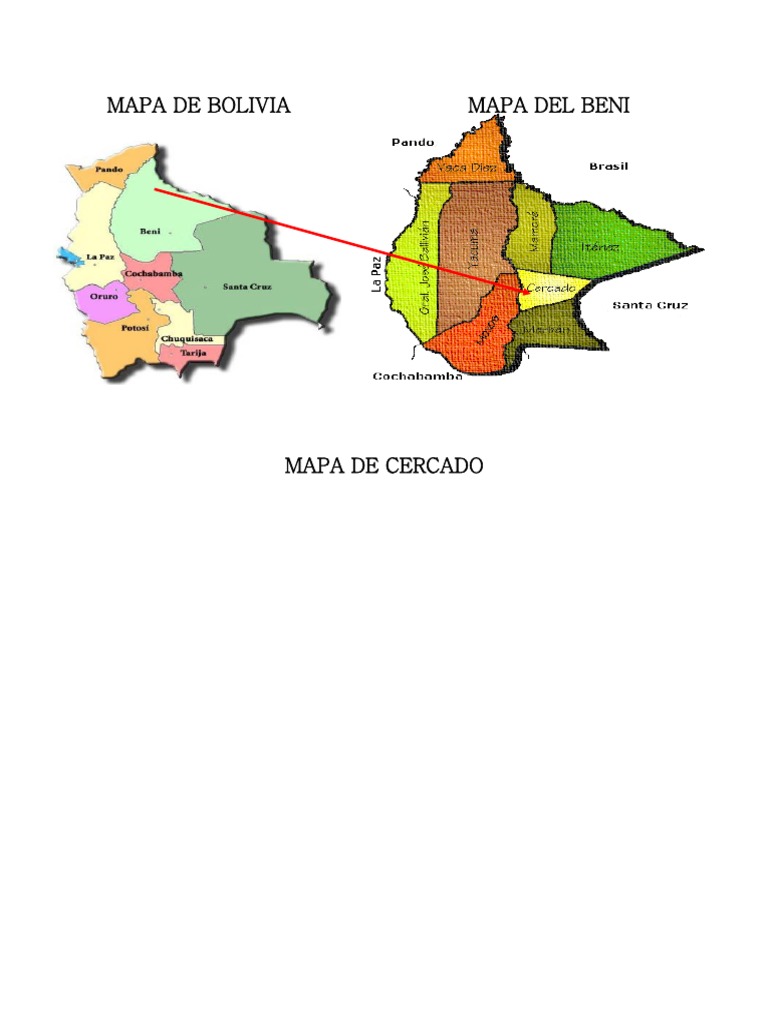 Mapa de Bolivia Mapa Del Beni | PDF | Carne | Cerdo doméstico