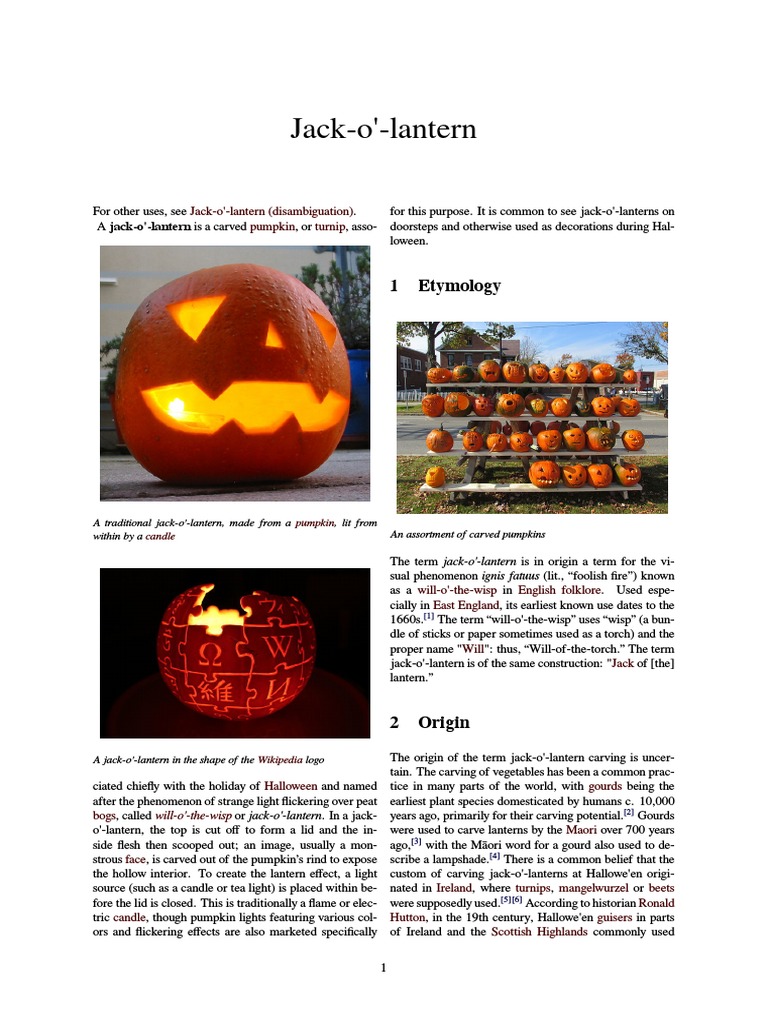 Jack O' Lantern | PDF | Halloween | Observances Honoring The Dead