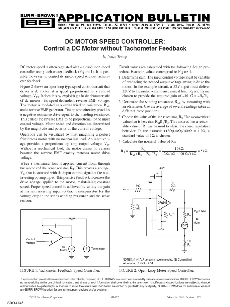 DC Motor Control | PDF | Operational Amplifier | Amplifier
