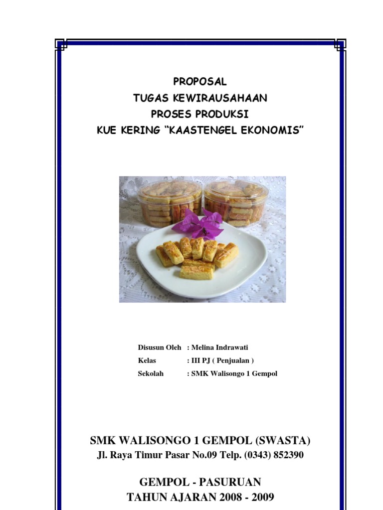 Proposal Kue Kaastengel | PDF