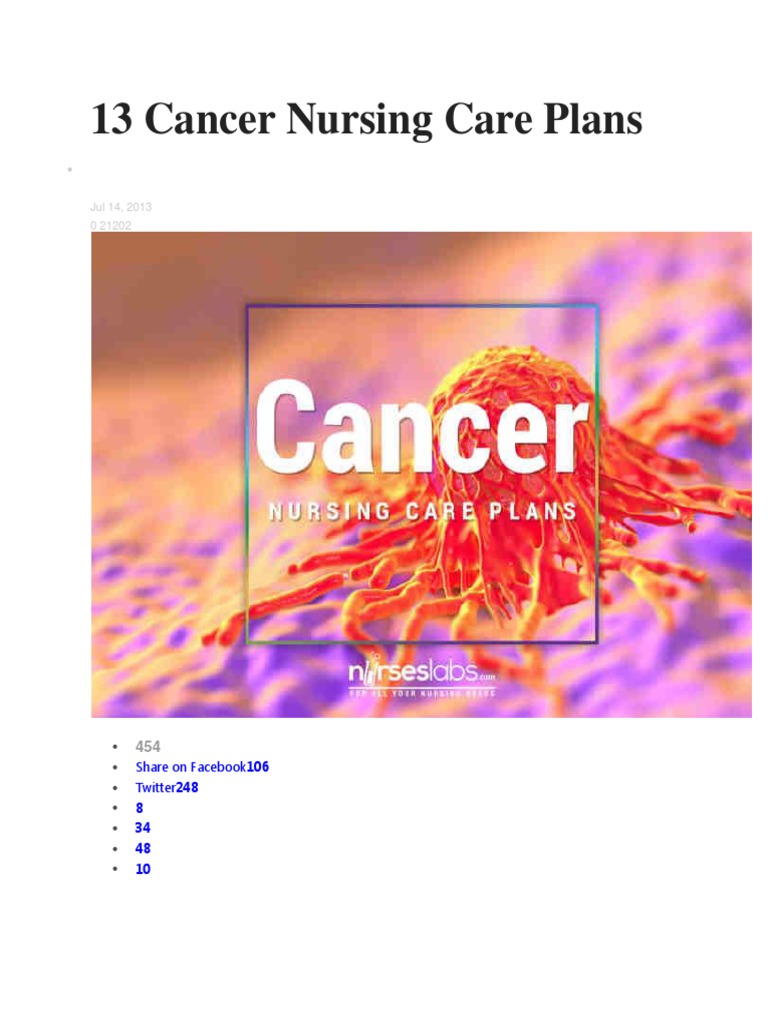 13 Cancer Nursing Care Plans | PDF | Cancer | Chemotherapy