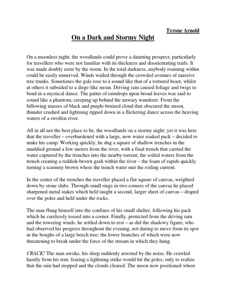 On A Dark and Stormy Night | PDF | Meteorological Phenomena | Weather