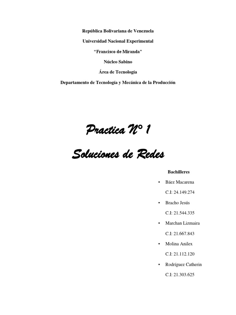 Práctica de Soluciones de Redes Eléctricas | PDF | Red eléctrica ...
